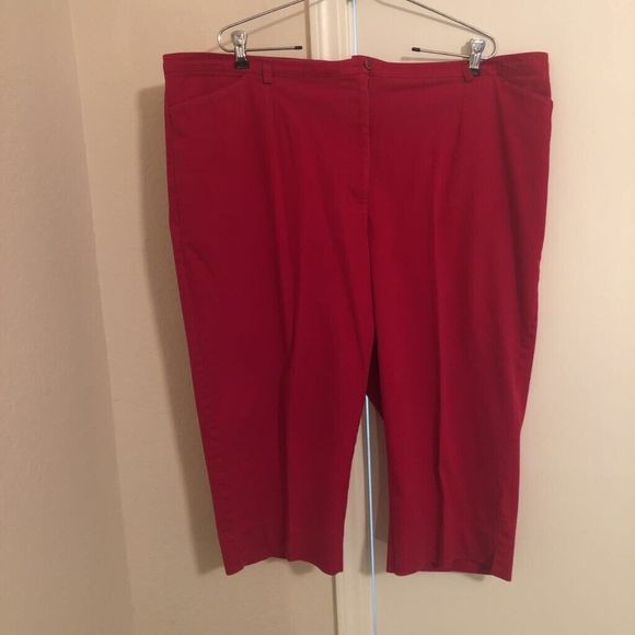Tribal | Pants & Jumpsuits | Tribal Womens Capri Pants Solid Red High ...